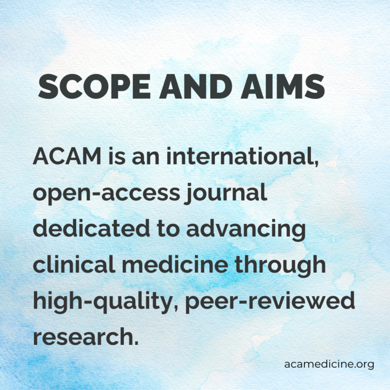 Aim & Scope & Index – Annals of Clinical and Analytical Medicine